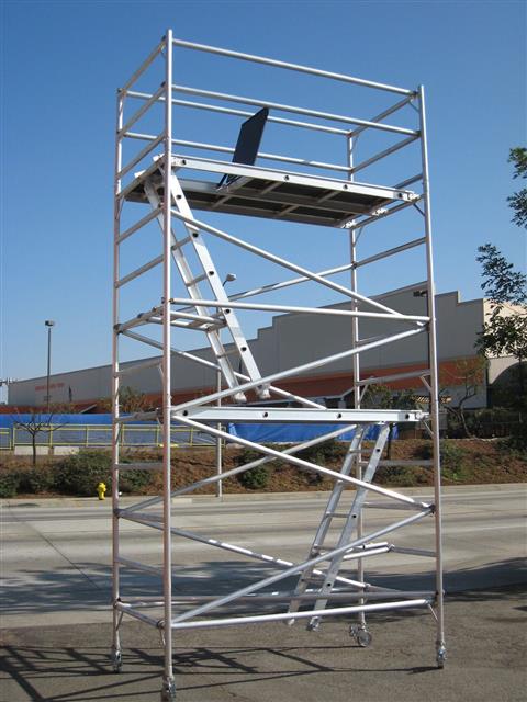 2" Aluminum Rolling Tower 4'W x 8'L x 15'H (A2-466-15) – CBM Scaffold